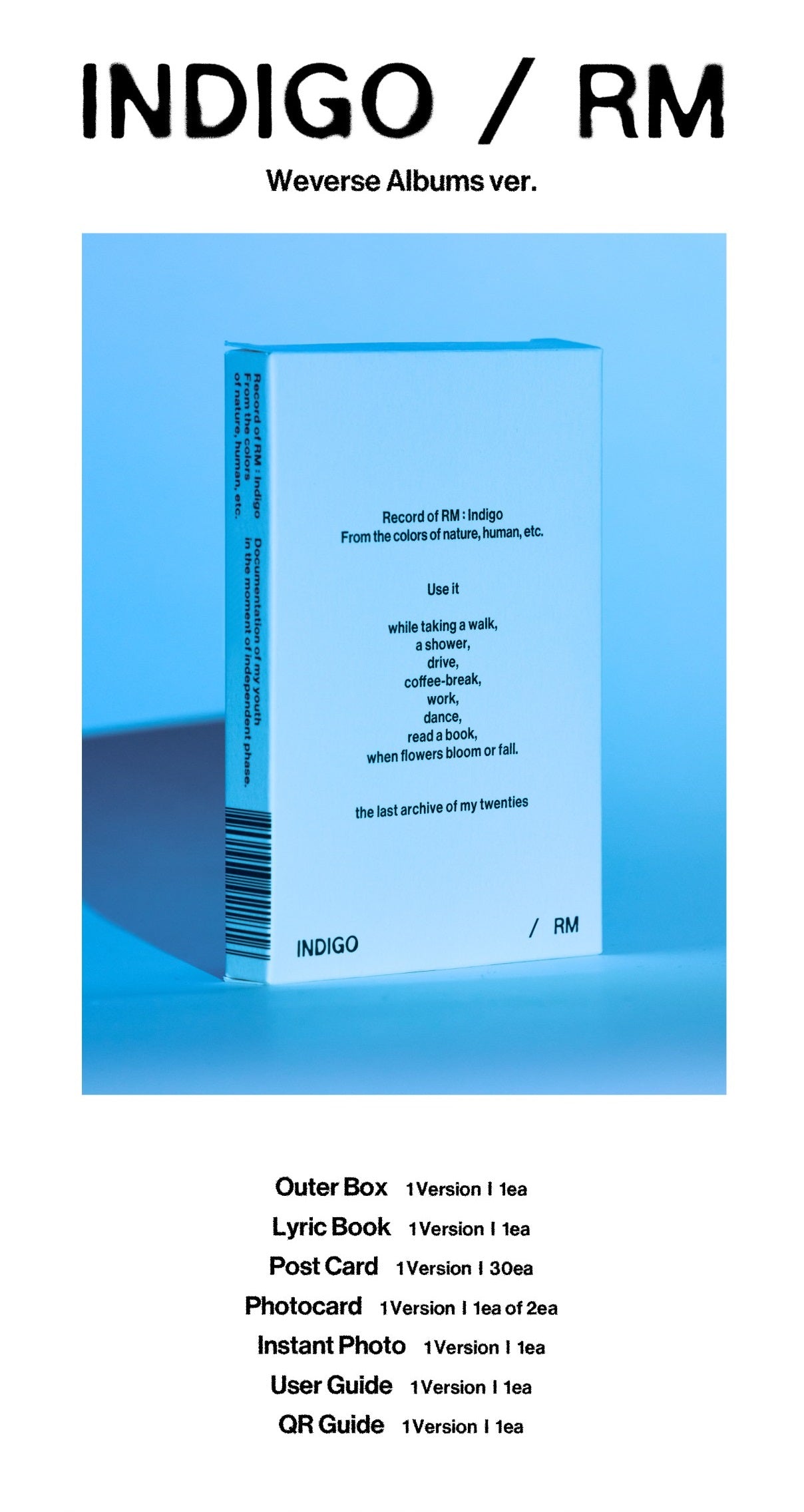 BTS RM - INDIGO 1ST SOLO ALBUM NO P.O.B VER. | COKODIVE
